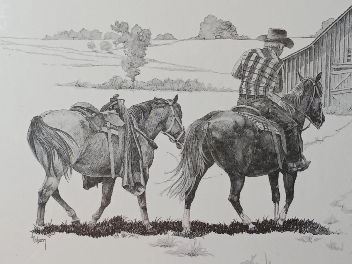 Surreal Paintings Western Cowboy