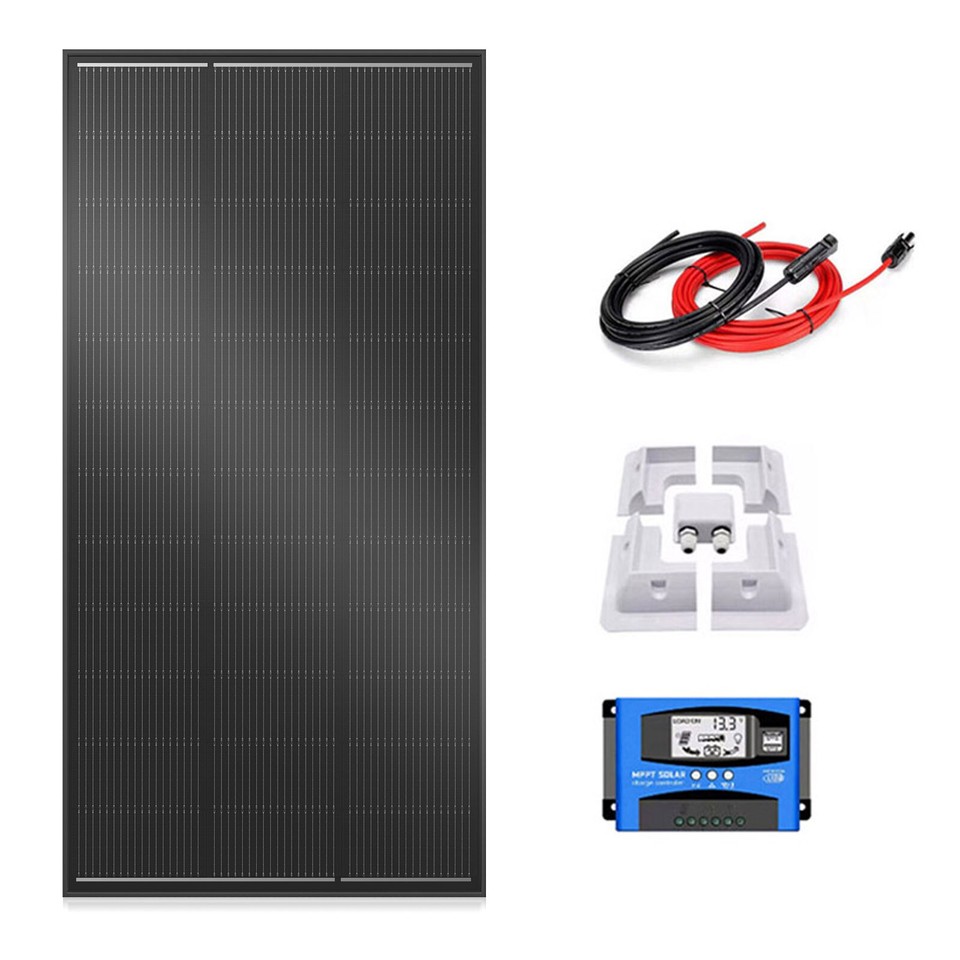 100W 120W 170W 200W Solar Panel Kit 12V With Mounting Brackets RV ...