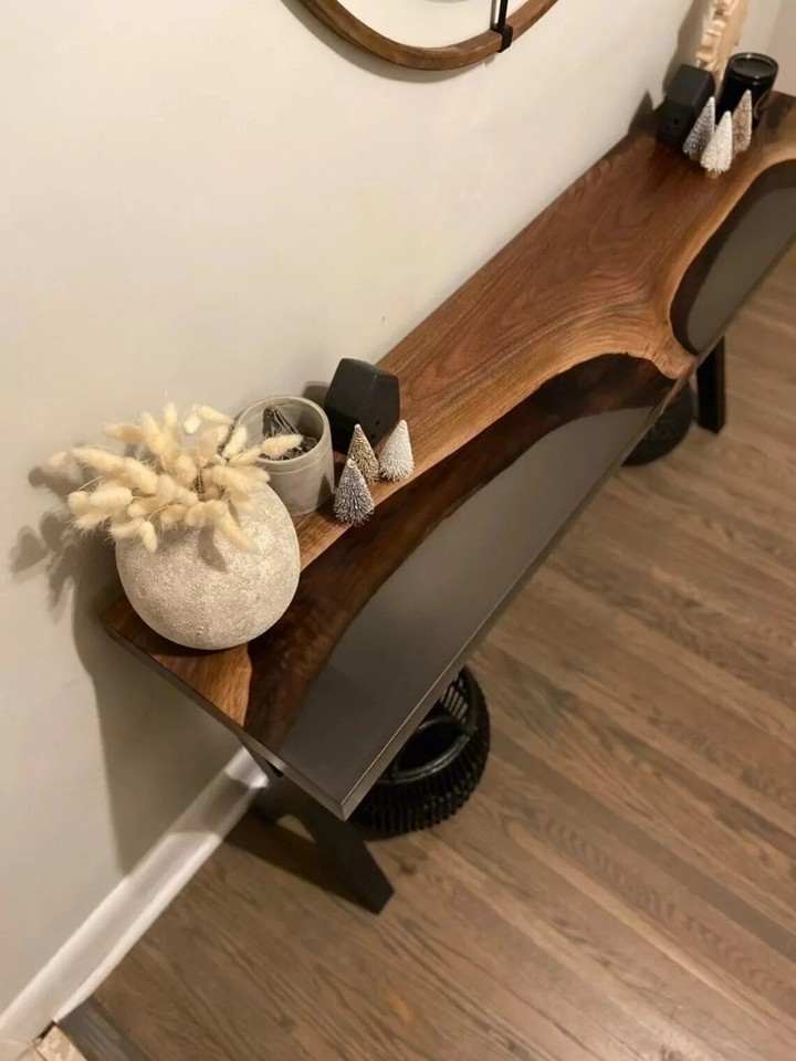Custom Epoxy resin console Table, Entry Way Table, Custom order ...