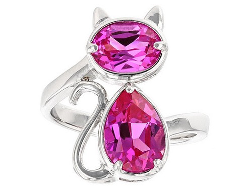 CAT STERLING LAB PINK SAPPHIRE RING #pinkcatring #rainbowbridgerings # ...