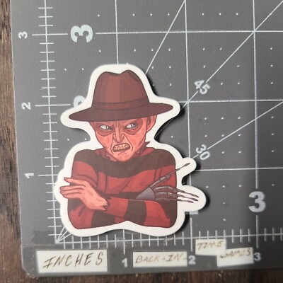 Small Angry Freddy Krueger Adult Humor Sticker For Guitar Phone Mat80 ...