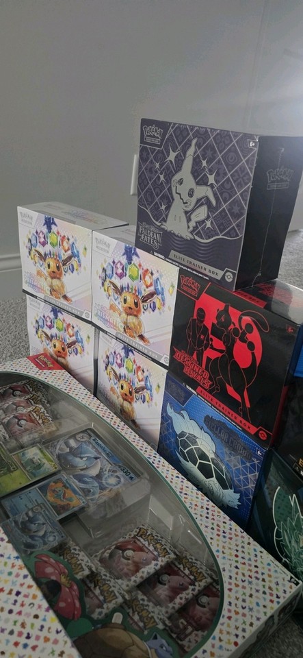 12 Pokémon ETB sealed Destined Rivals/Prismatic/Crown Zenith/Paldean ...