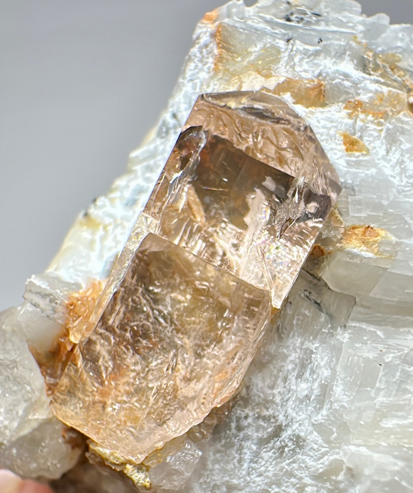 176 Ct Top Honey Color Katlang Topaz Huge Crystal On Matrix, Specimen ...