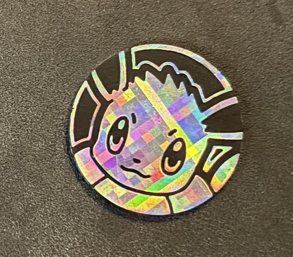 Eevee Silver Holo Jumbo Coin Official Pokemon TCG Near Mint | eBay