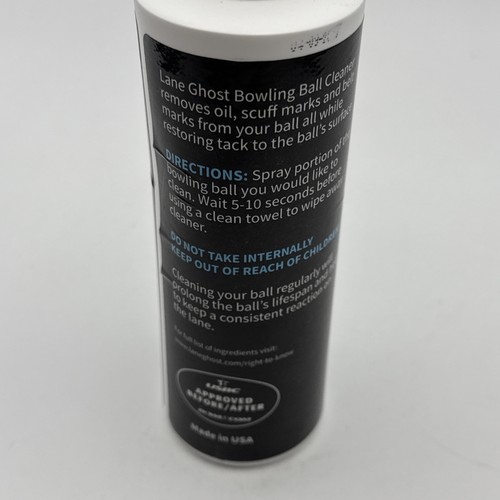 Lane Ghost Bowling Ball Cleaner Spray - USBC Approved - Oil, Scuff, and ...
