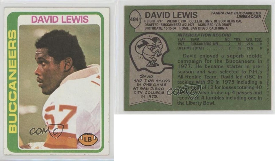 1978 Topps Dave Lewis David Lewis #484 fm0 | eBay UK
