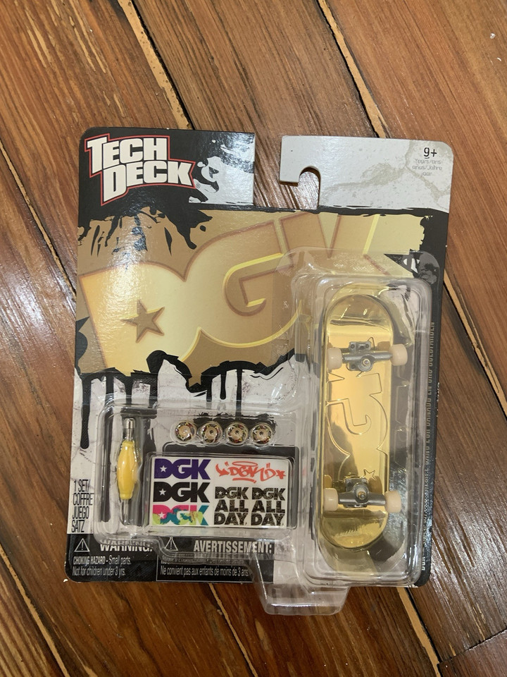 Tech Deck DGK Skateboard Golden Ultra Rare Shiny Gold Fingerboard New ...