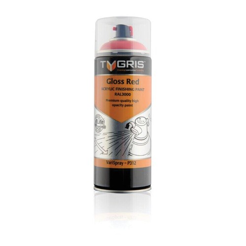 Tygris P312 Gloss Red Acrylic Aerosol Paint 400ML 5060253475395 | eBay UK