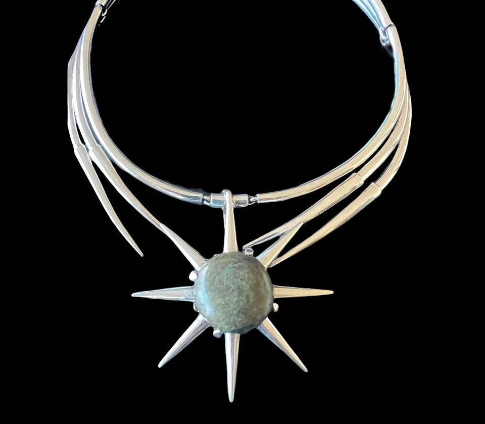 Salvador Teran Taxco Mexico Sterling Silver Minimalist Atomic Necklace ...