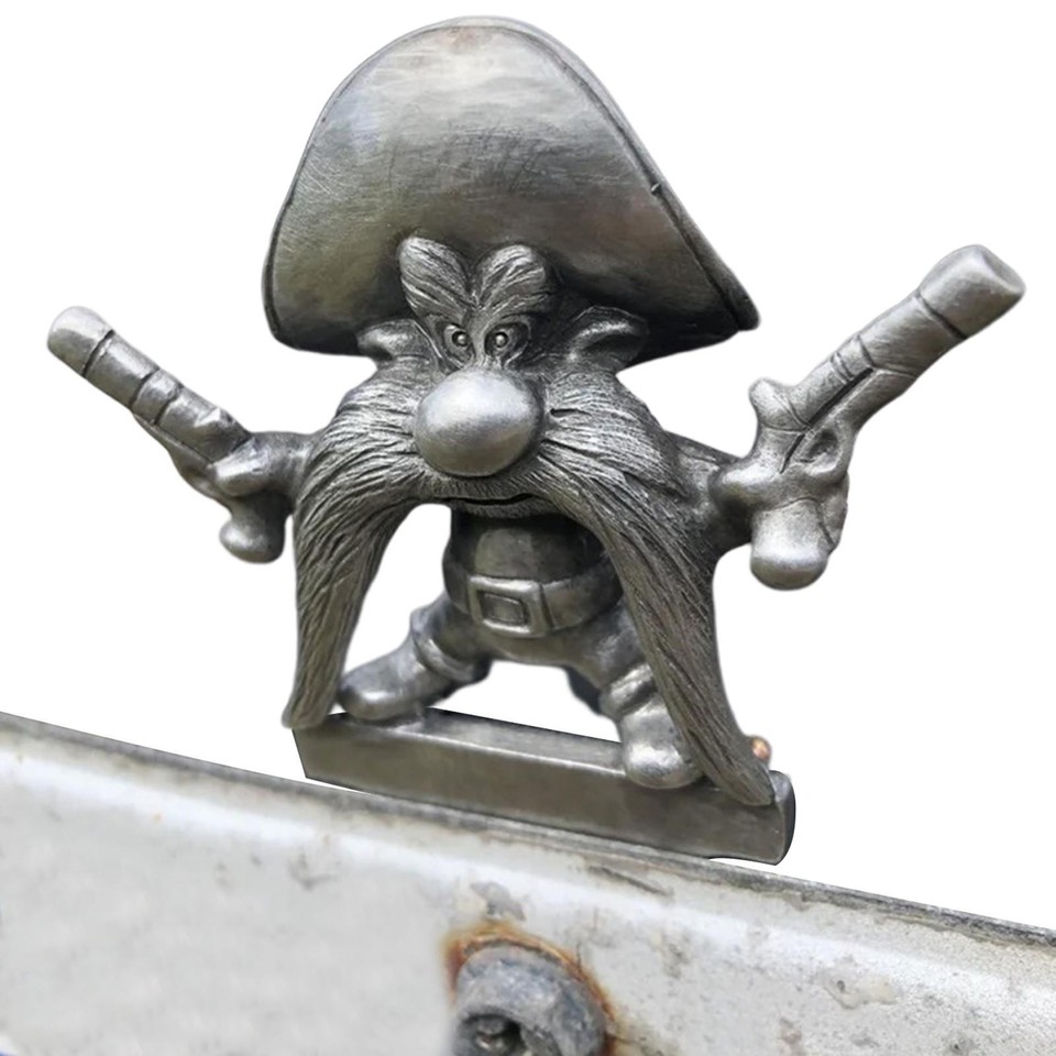 Hood Ornament Cartoon Coyote Gunner Car Resin Imitation Metal Hood ...