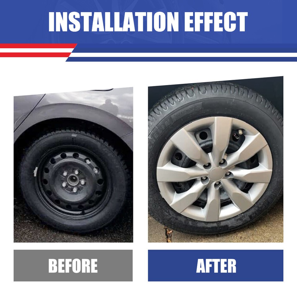 16" Inch Wheel Hub Covers Full Rim Bolt on Hub Caps for R16 Tire ...