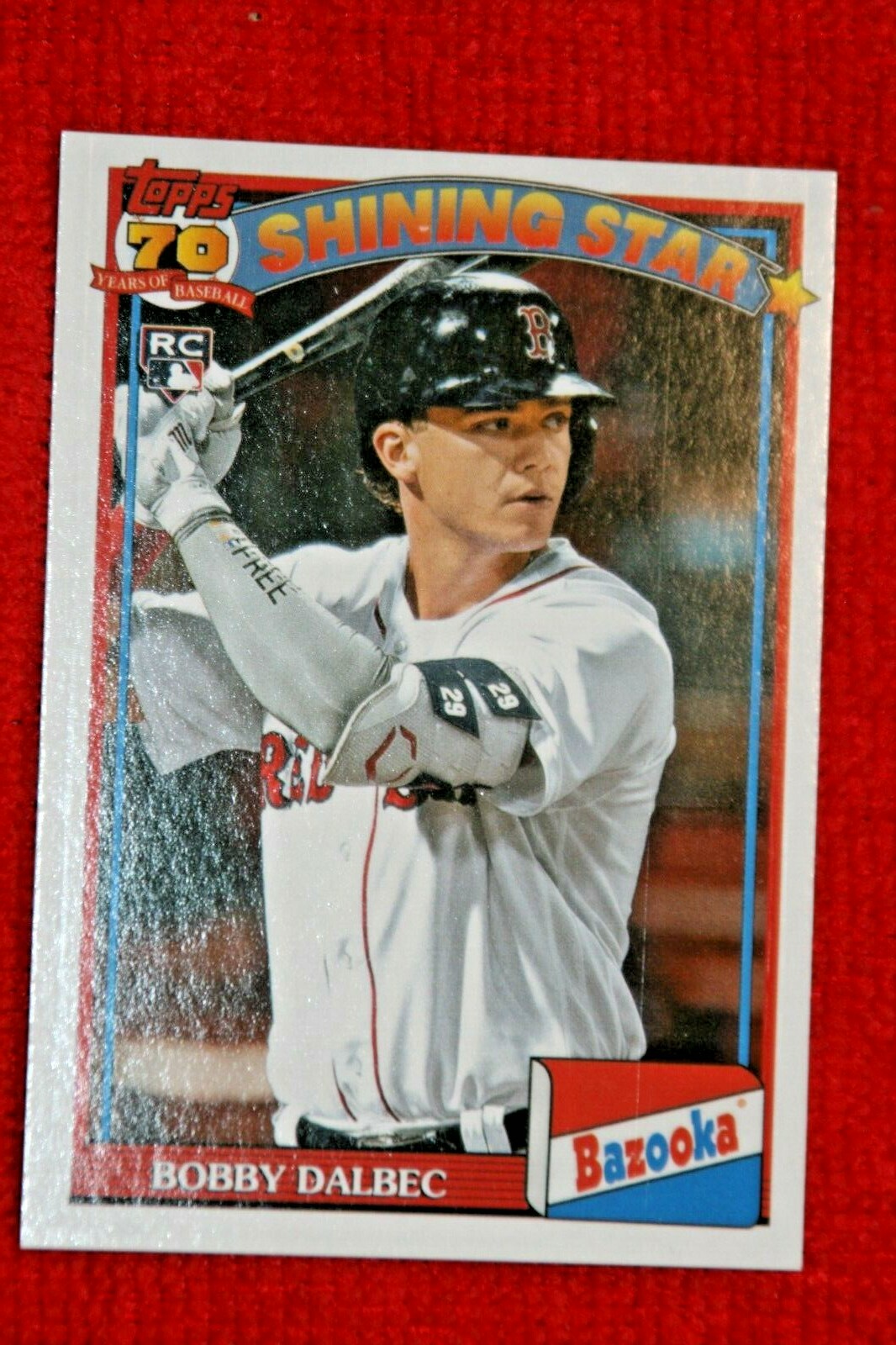 BOBBY DALBEC RC 2021 ARCHIVES SHINING STAR BAZOOKA #91BZ-7 BOSTON RED ...