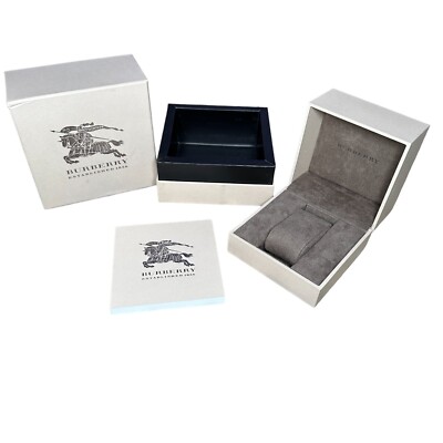 Burberry Complete Empty Watch Box Boxset Manual Warranty Card NO WATCH ...