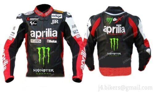 New Aprilia Monster racing biker Leather Jacket, MotoGP Biker Leather ...
