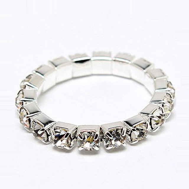 Wholesale Lots 24pcs 1 Row Stretchy Crystal Rhinestone Elastic Jewelry ...