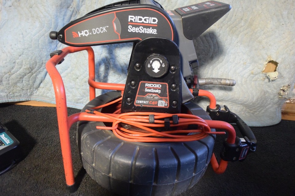 Ridgid Seesnake TruSense C40 Versa CS6x))) Sewer Camera Reel 115' Cable ...