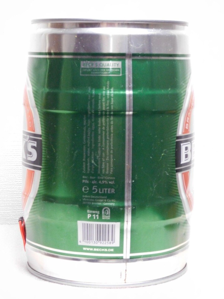 Empty Barrel Beer BECK`S Keg Galon Barrel 5L. Germany 2014 Top Open! | eBay