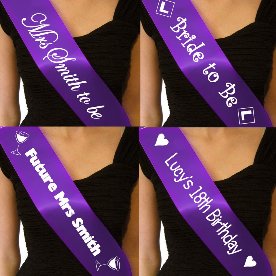 PERSONALISED HEN PARTY SASHES NIGHT DO SASH CHEAP ACCESSORIES BRIDE TO ...