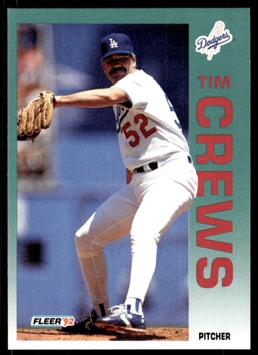 1992 Fleer Baseball Card Tim Crews Los Angeles Dodgers #452 | eBay
