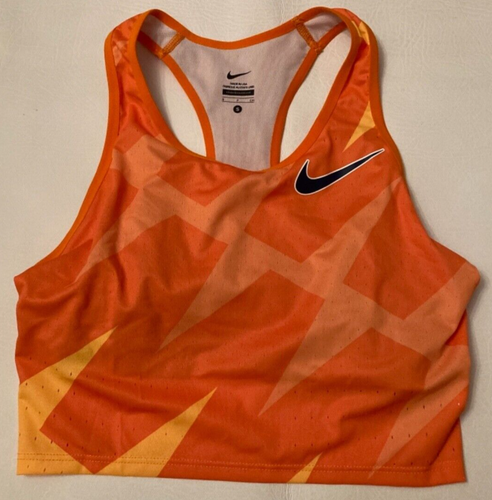 NIKE ELITE PRO TRACK AND FIELD RUNNING ORANGE RACING BRA CI0985-XXX ...