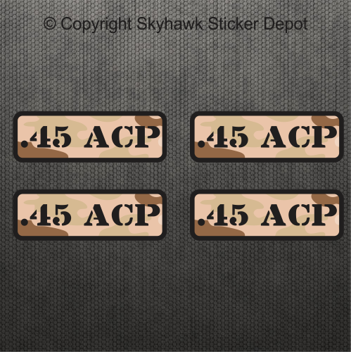 (4X) .45 ACP Sticker Vinyl Decal Molon Labe 1911 Hand Gun Bullet ...