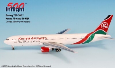 Inflight 500 Kenya Airways 5Y-KQX 767-300 1:500 Scale | eBay