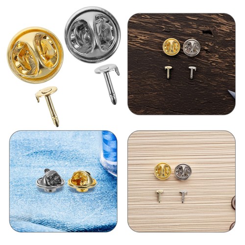 80 Set Pin Backs Replacement Butterfly Tie Tacks Blank Pin Keepers For ...