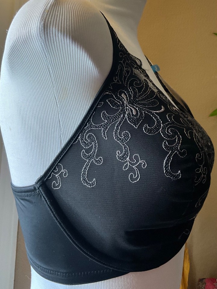 NEW Playtex 38DDDBlack Secrets Beautiful Lift W/Embroidery Underwire ...