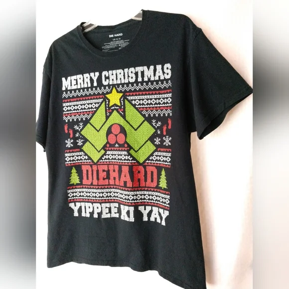 Mad Engine Yippee Ki Yay Merry Christmas T Shirt Size Large Chest 40 ...