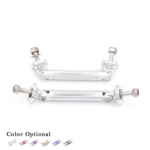 2pc Adjustable Front Bumper Lip Splitter Spoiler Strut Rod Tie Support ...