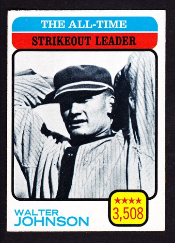 1973 Topps #478 Walter Johnson All-Time Strikeout Leader | eBay.de