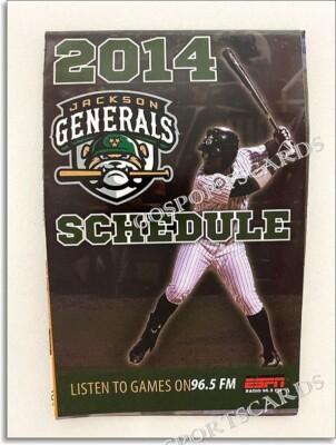 2014 Jackson Generals Pocket Schedule Mariners Minor Baseball Defunct ...