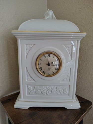Lenox Four Seasons Mantle Clock Vintage 12” Ivory with Gold USA-Made ...