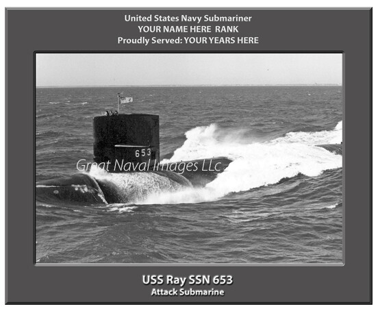 USS Ray SSN 653 Personalized Canvas Submarine Photo Print Navy Veteran | eBay