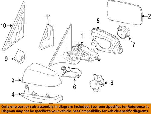 BMW OEM Door Side Rear View-Mirror Cover Cap Trim Right 51167308684 | eBay