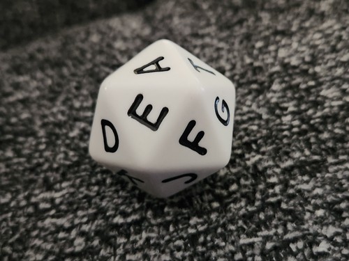 2003 Hasbro Scattergories Replacement Game Piece Part ~ 20 Sided Letter Die Dice | eBay