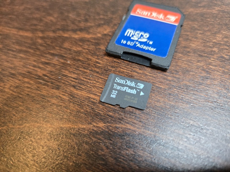 SanDisk 32MB MICRO SD CARD W/ ADAPTER FOR EARLY DIGITAL CAMERA ...