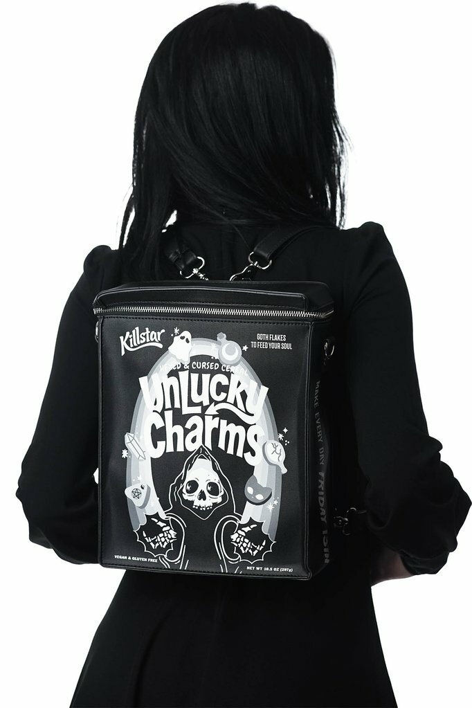 Killstar Unlucky Charms Cereal Grim Reaper Punk Gothic Backpack Purse ...