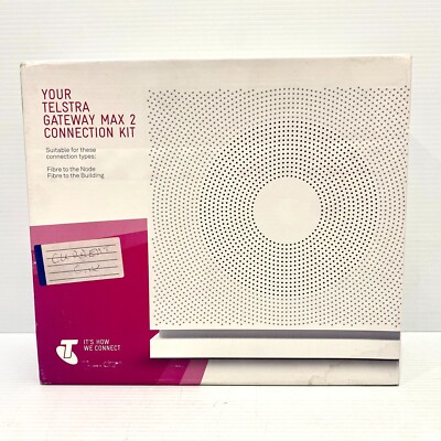 Telstra Gateway Max2 Connection Kit Modem + Box, AC Adapter - Free ...