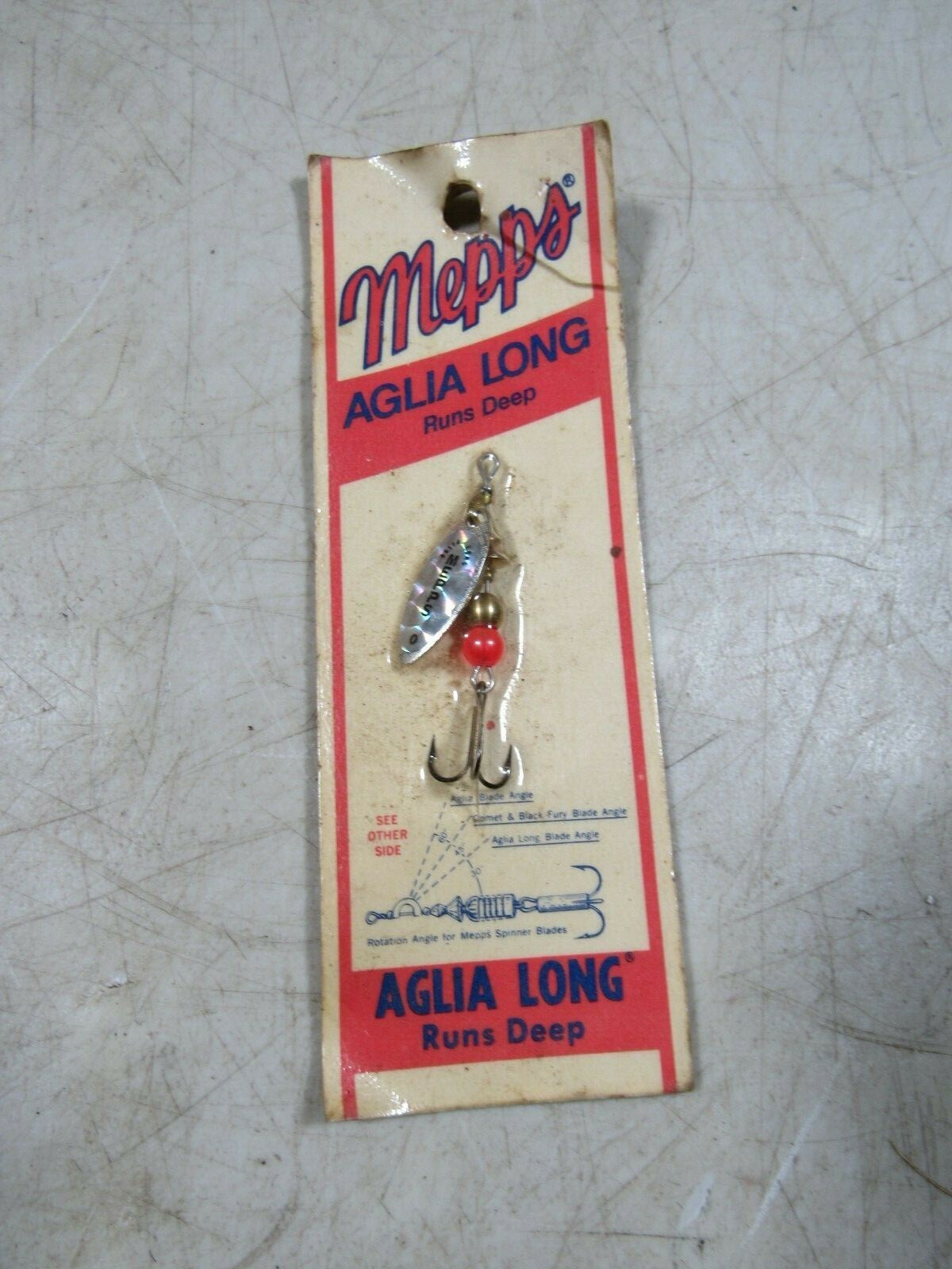 Vintage Mepps Aglia Long Runs Deep Zero French Spinner Fishing Lure NOS ...