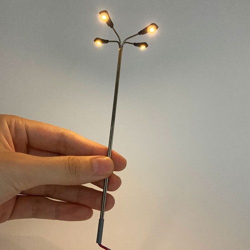 5Pc Led Street Lamps Ho/oo Scale Miniatures Lot Road Lights Railway ...