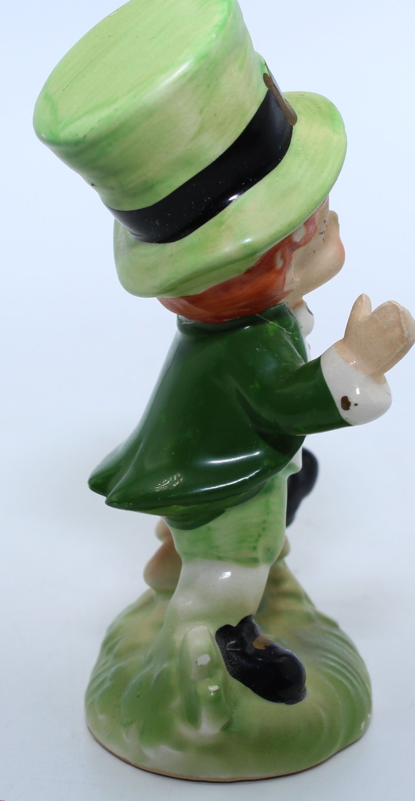 Vintage Lefton 963 St. Patrick's Day Green Leprechaun Ceramic Figurine ...