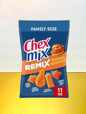🔵 New Exclusive Chex Mix Remix Buffalo Sandwich Family Size Snack Mix ...