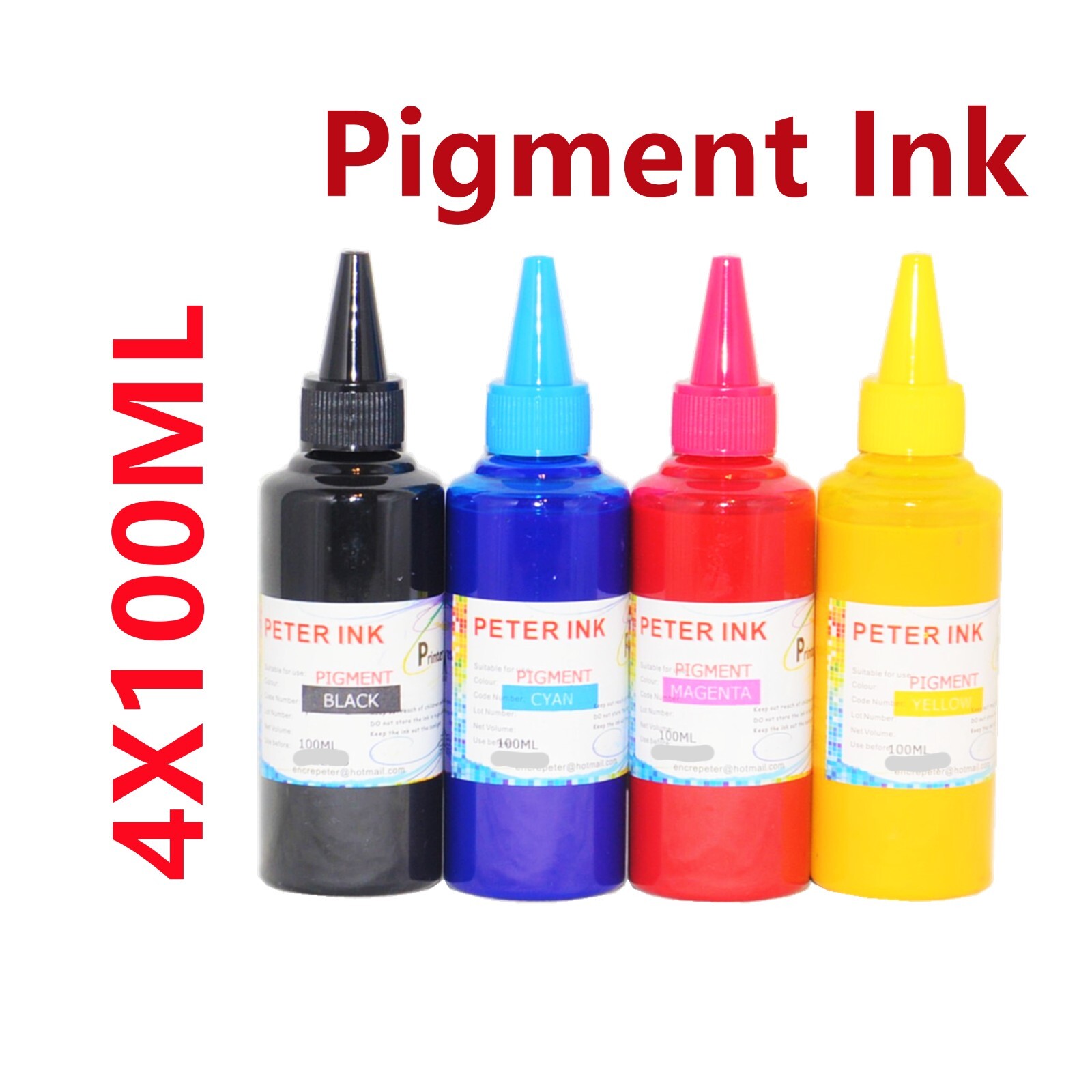 4X100ML Premium Pigment Ink refills for WF2960 XP5200 T222 222 ...