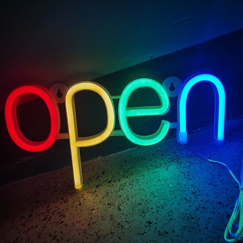 LED Open Sign For Shop Window Display illuminated LED Sign Super Bright ...