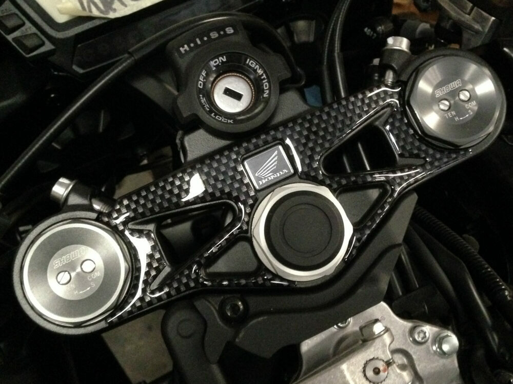 CBR1000RR Fireblade Carbon Fibre Effect Yoke & Filler Cap Cover 2014 ...