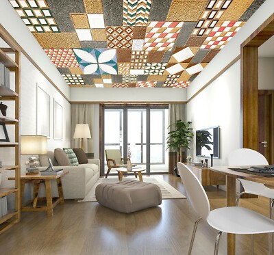 3D Tile Pattern A3426 Ceiling WallPaper Murals Wall Print Decal Deco AJ ...