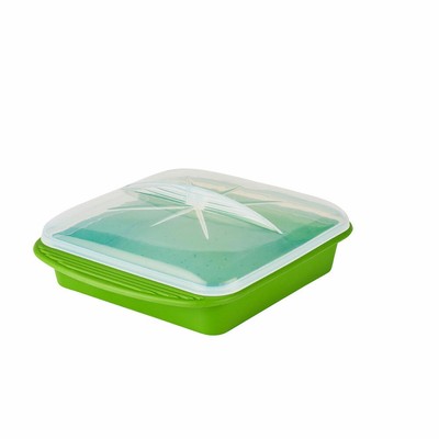 Mastrad Microwave Steamer Container XL, Steamer, Silicone, Nylon, Green ...