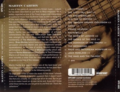 MARTIN CARTHY DEFINITIVE COLLECTION NEW CD 714822600125| eBay