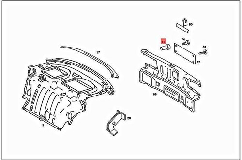 Genuine MERCEDES V251 A208 A209 C107 C126 C140 C208 Clinch nut ...